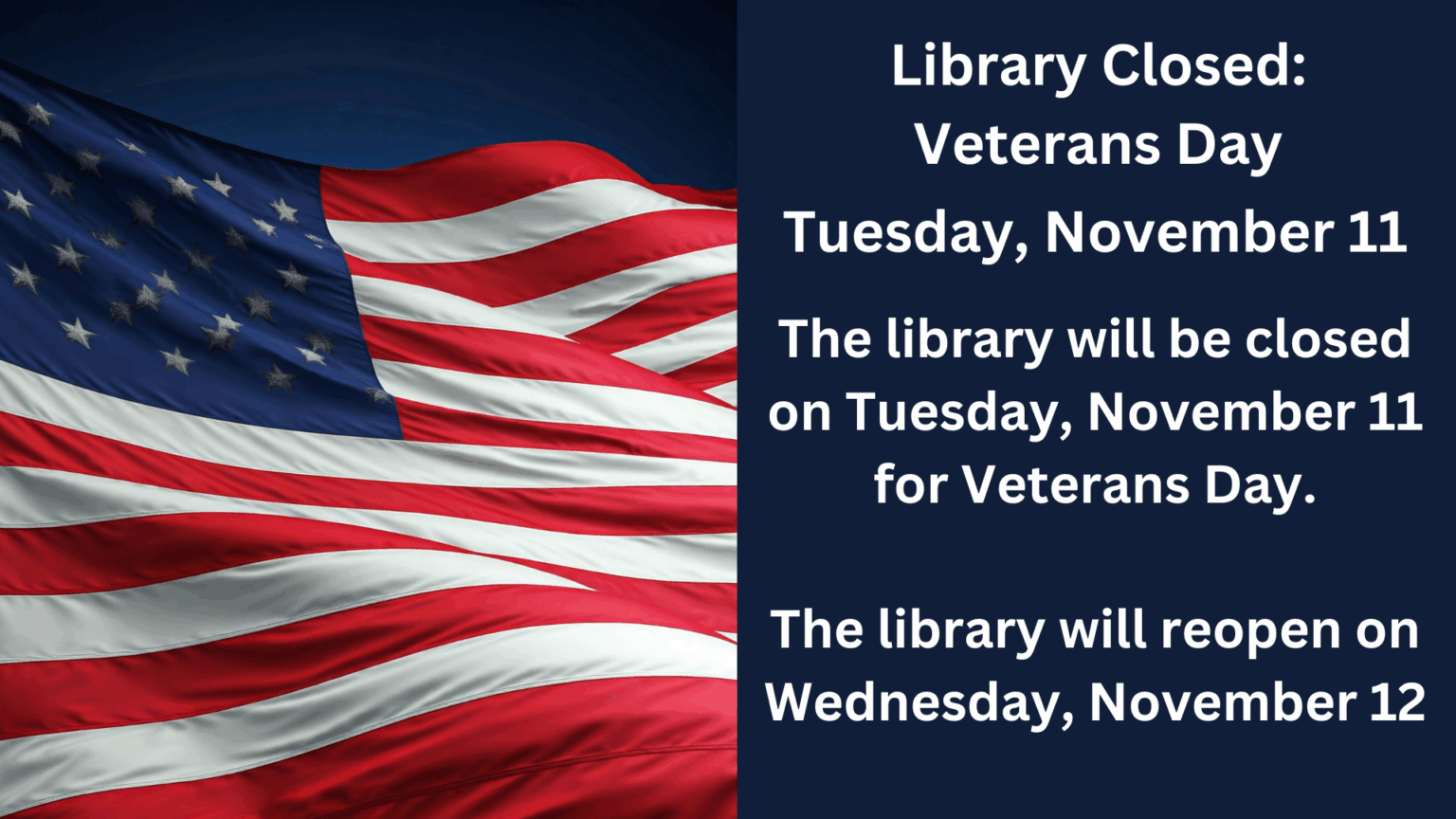 Fairfax Public Library | Library Closed: Veterans Day